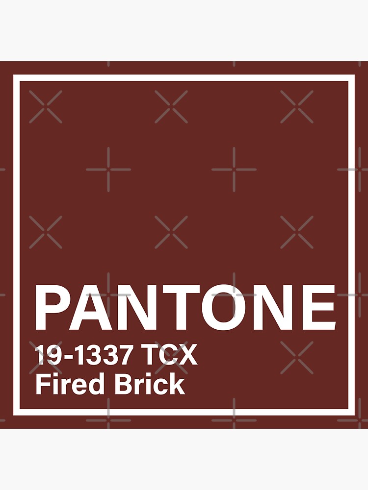 "pantone 19-1337 TCX Fired Brick" Sticker for Sale by princessmi-com ...