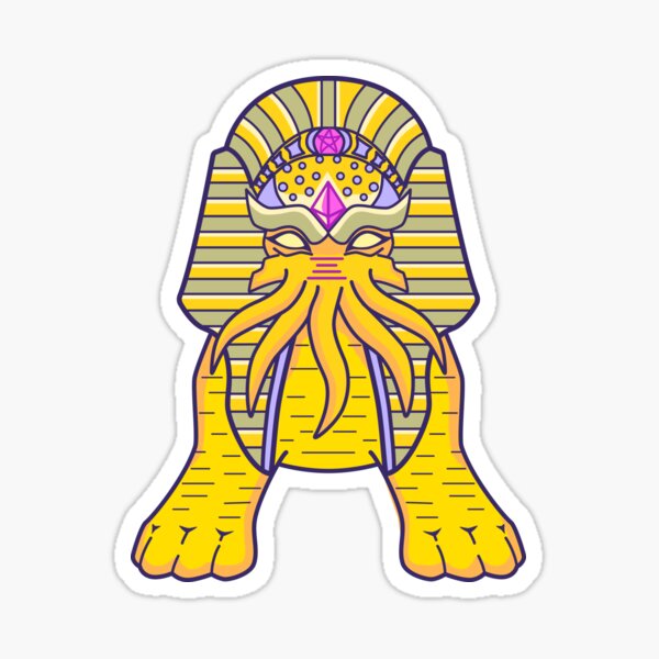 "Cthulhu Sphinx" Sticker by marco2r | Redbubble