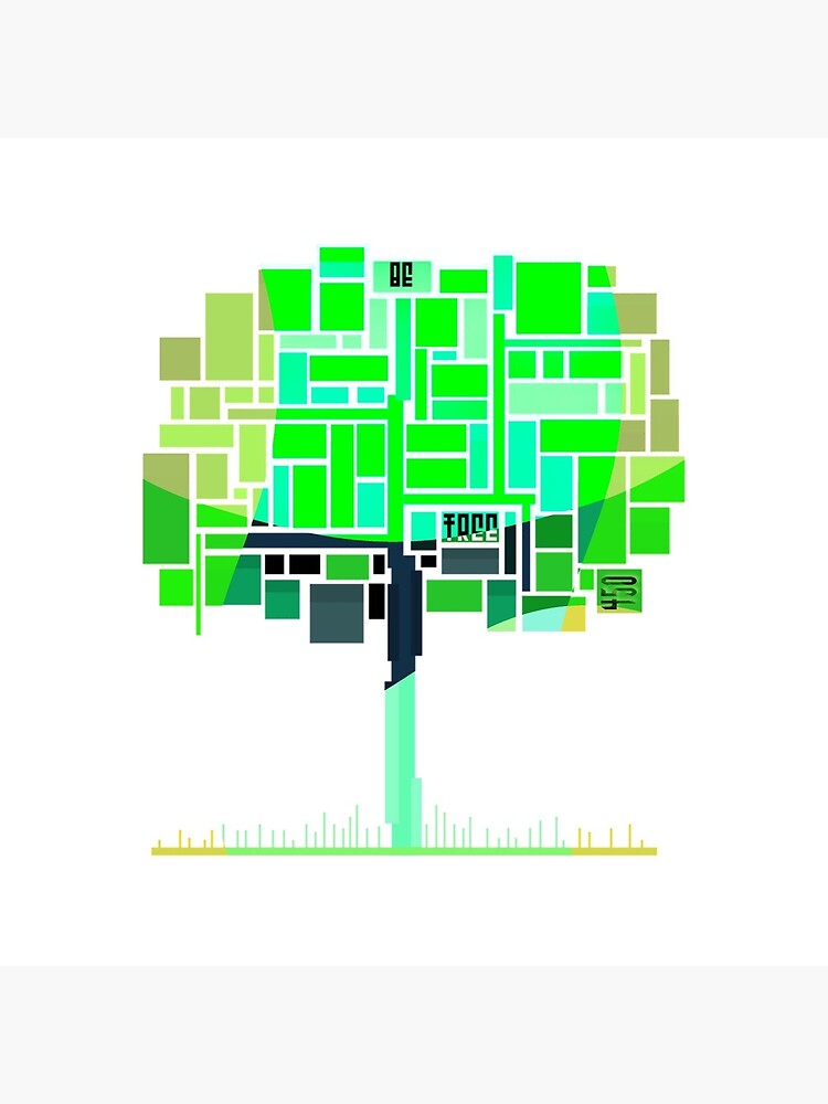 "NFT Be Tree Be Free Environmental theme polly green cubist tree 450 ...