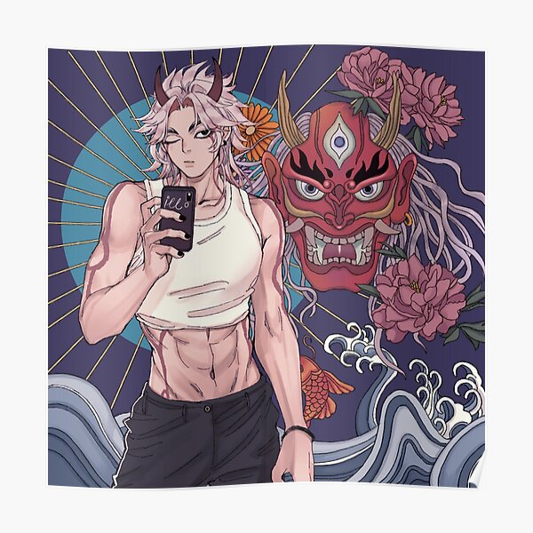 "Arataki Itto | Genshin Impact Game " Poster for Sale by hidoyatarg ...