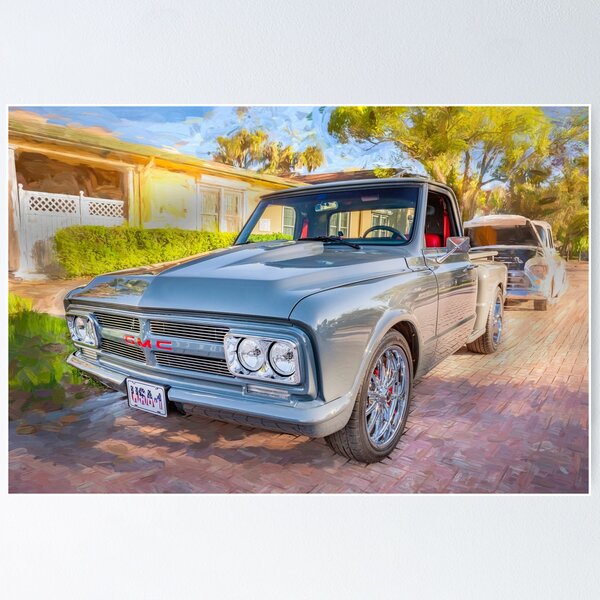 "1967 GMC C10 Deluxe Pick up Truck" Poster for Sale by RichFrancoCars ...