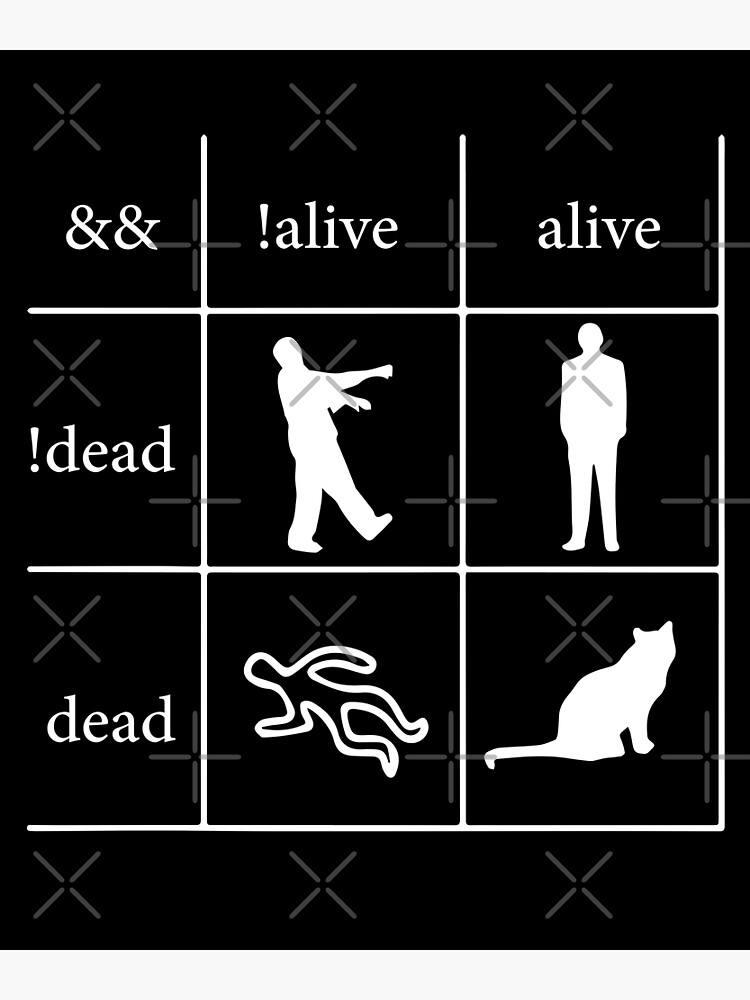 Funny Programmer Boolean Logic Im A Programmer Alive And Dead Poster 6127