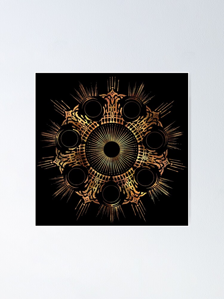 "The Sigil of Azem (Gold)" Poster for Sale by WhiteCatArt | Redbubble