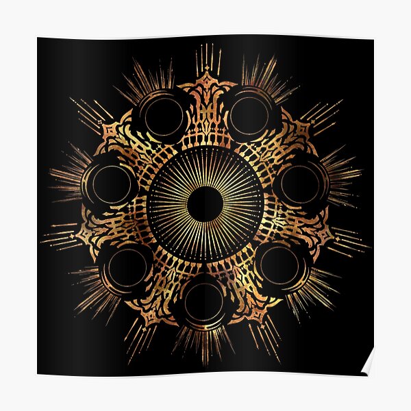"The Sigil of Azem (Gold)" Poster by WhiteCatArt | Redbubble