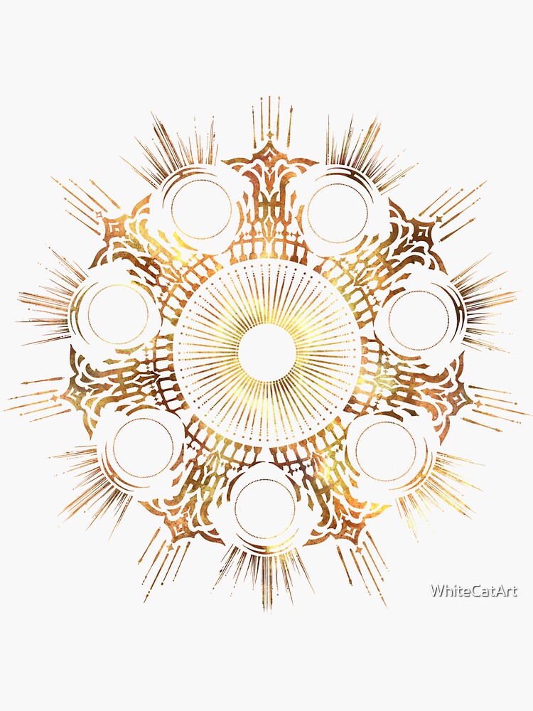 "The Sigil of Azem (Gold)" Sticker for Sale by WhiteCatArt | Redbubble