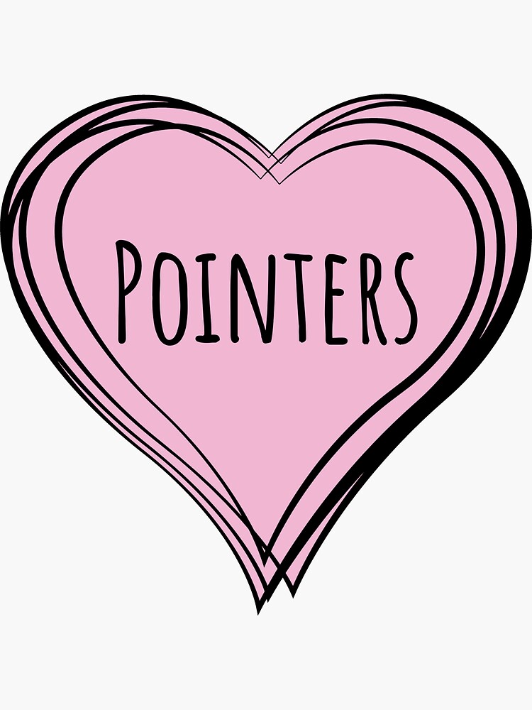 "Pointer Love" Sticker for Sale by BeccaDaniels | Redbubble
