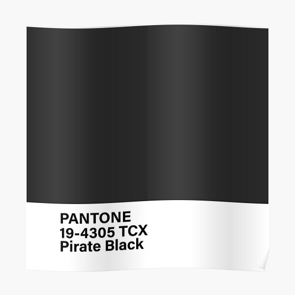 "pantone 19-4305 TCX Pirate Black" Poster for Sale by princessmi-com ...