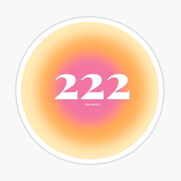 "Angel Number 222 Balance " Sticker by devildisorders | Redbubble