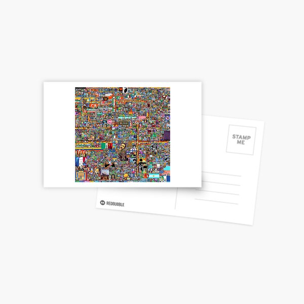 "R/Place Final 2022 8K" Postcard by Fozadone | Redbubble