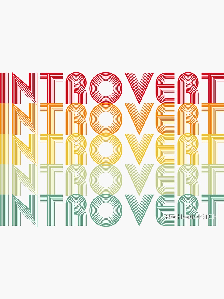 "Vintage Retro Introverted Flashing Sign" Sticker for Sale by ...
