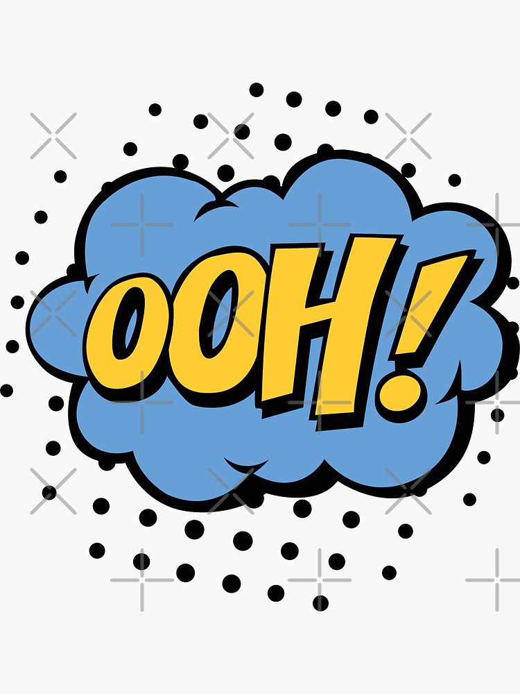 Sticker « Pop Art Text T Shirt design, Ooh, Ooh text, Comic text, Comic ...