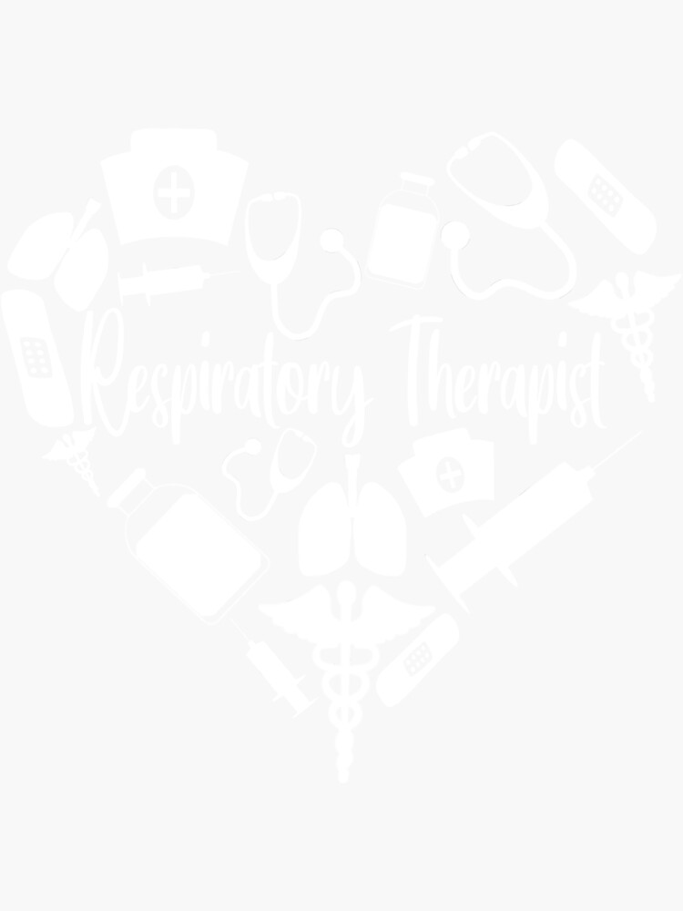 "Respiratory Therapist Heart RT Care Week Gift For Men Women" Sticker ...