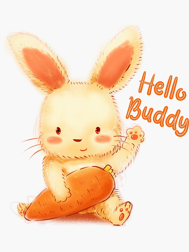 "Hello Buddy" Sticker by Petloverr11 | Redbubble