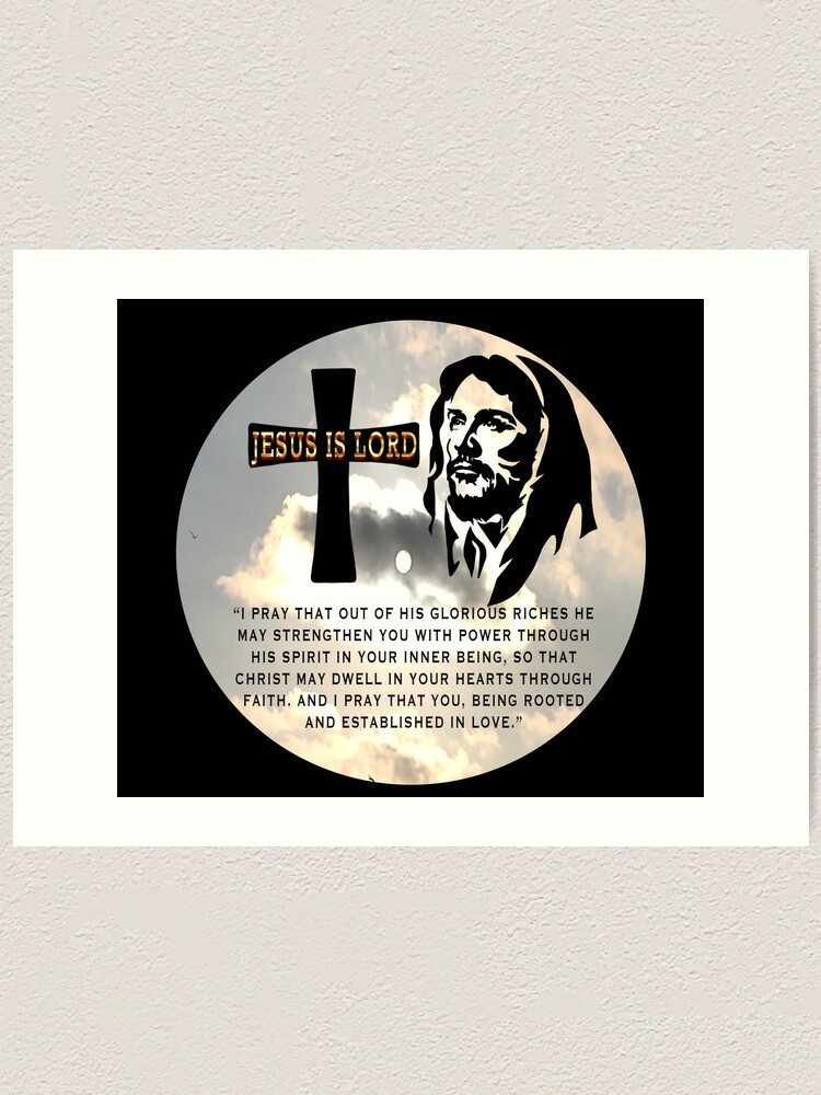 "Jesus Is Lord - Jesus Is Lord Gold Font - Gold Font " Art Print for ...