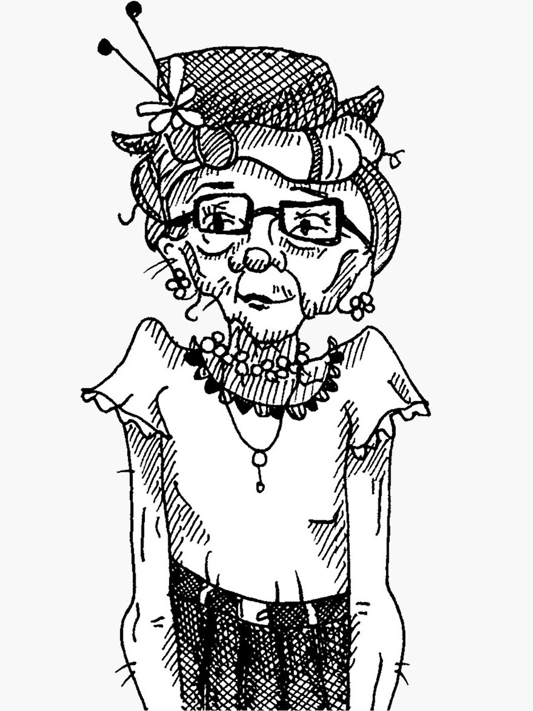 "Miss Marple " Sticker by academicink | Redbubble