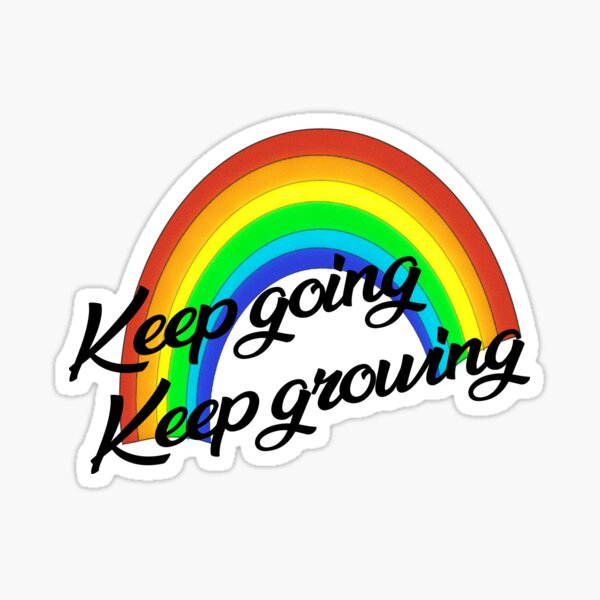"Keep Going Keep Growing" Sticker by Sammcdo | Redbubble