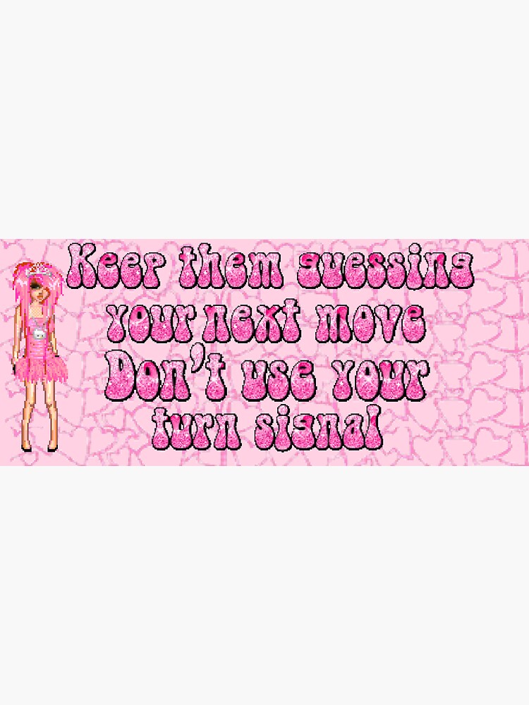 "Keep them guessing!" Sticker by Y2kKitschQueen | Redbubble