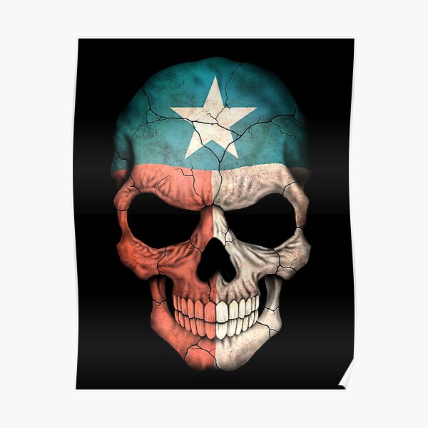"Texas Flag Skull" Poster for Sale by JeffBartels | Redbubble