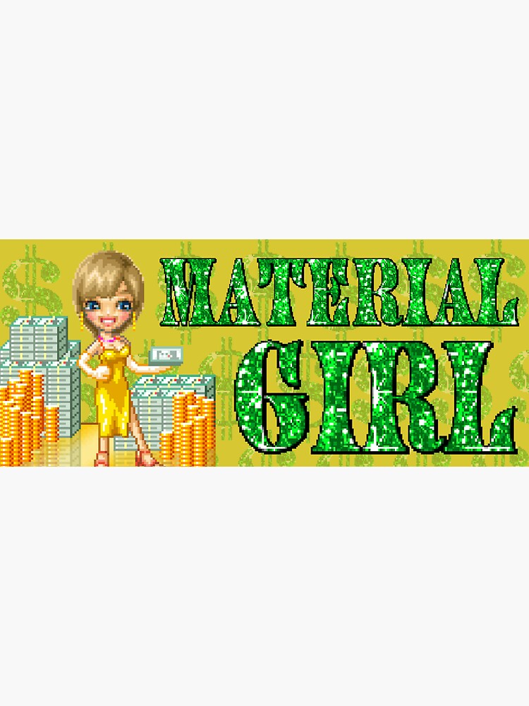 "Material Girl" Sticker for Sale by Y2kKitschQueen | Redbubble