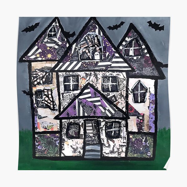 "Haunted House" Poster for Sale by BleedStainArt | Redbubble