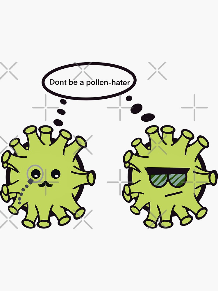 "Pollen sucks " Sticker for Sale by SmoreCutness | Redbubble