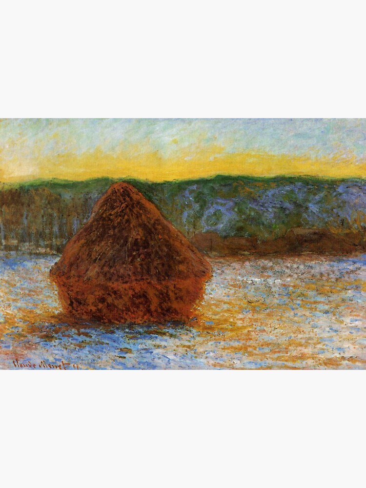 "Haystacks at Giverny by claude monet" Sticker by alexandramoth | Redbubble