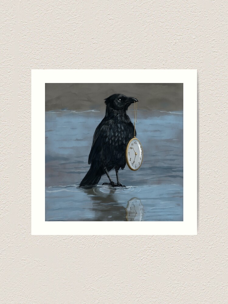 "Crow with pocket watch" Art Print by NovaAstralis | Redbubble