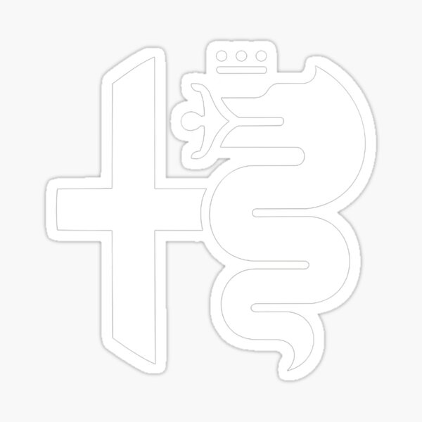 "full white logo" Sticker for Sale by cadmanyoung | Redbubble