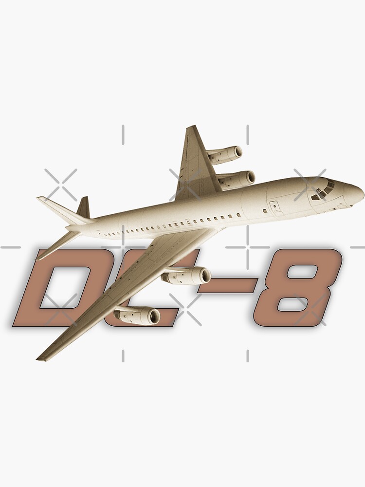"Douglas DC-8" Sticker by dudutbrito | Redbubble
