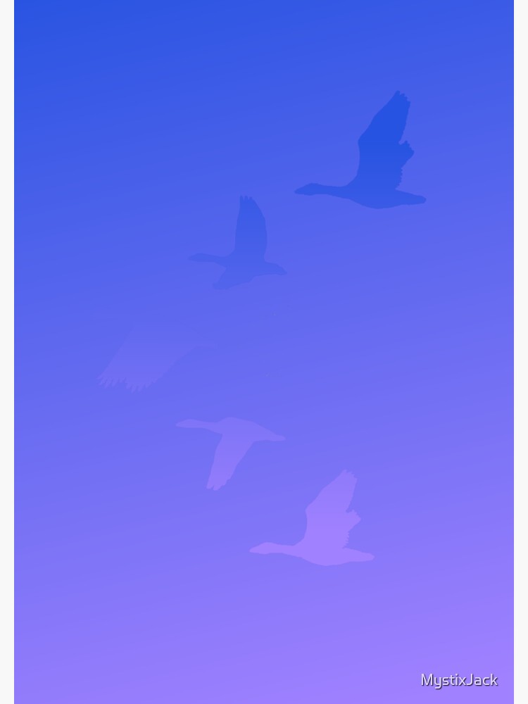 "Lavender Geese in flight design " Sticker for Sale by MystixJack ...