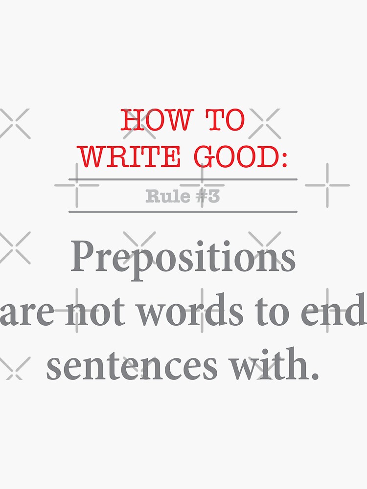 "How to Write Good - Funny Grammar" Sticker by Futurebeachbum | Redbubble