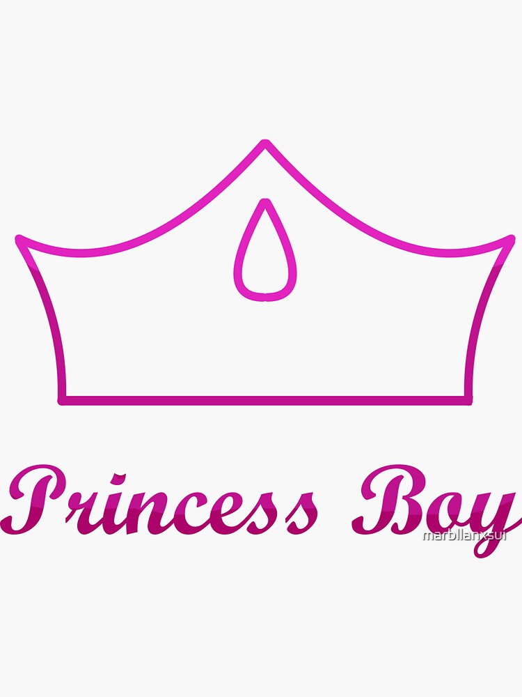"Princess Boy" Sticker by marbllanxsui | Redbubble