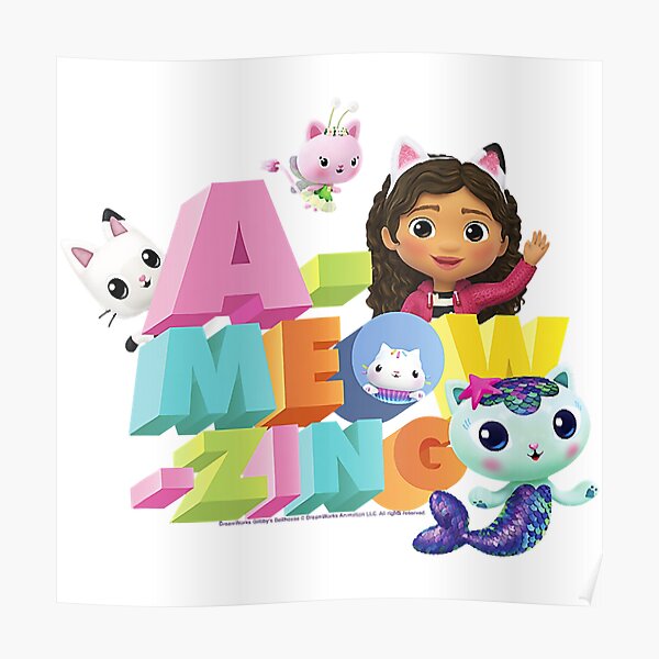 "Gabby's Dollhouse A-Meow-Zing" Poster by LaurenKeon | Redbubble