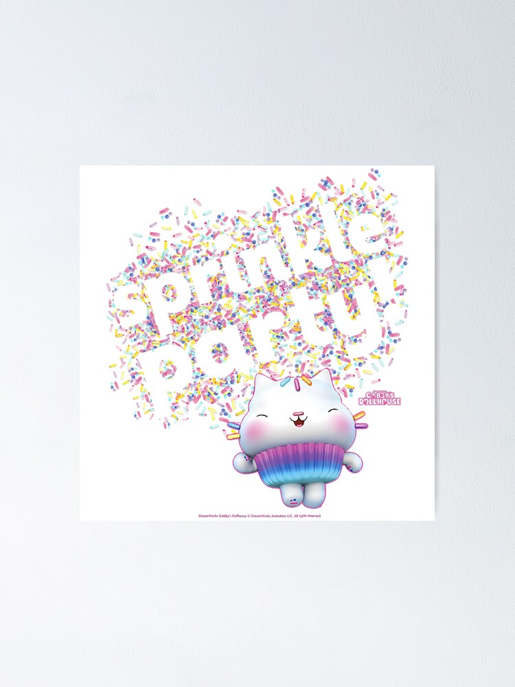 "Gabby's Dollhouse Cakey Cat Sprinkle Party " Poster for Sale by ...