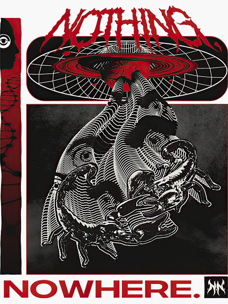 "nothing nowhere" Sticker by GabrielSchmitt | Redbubble