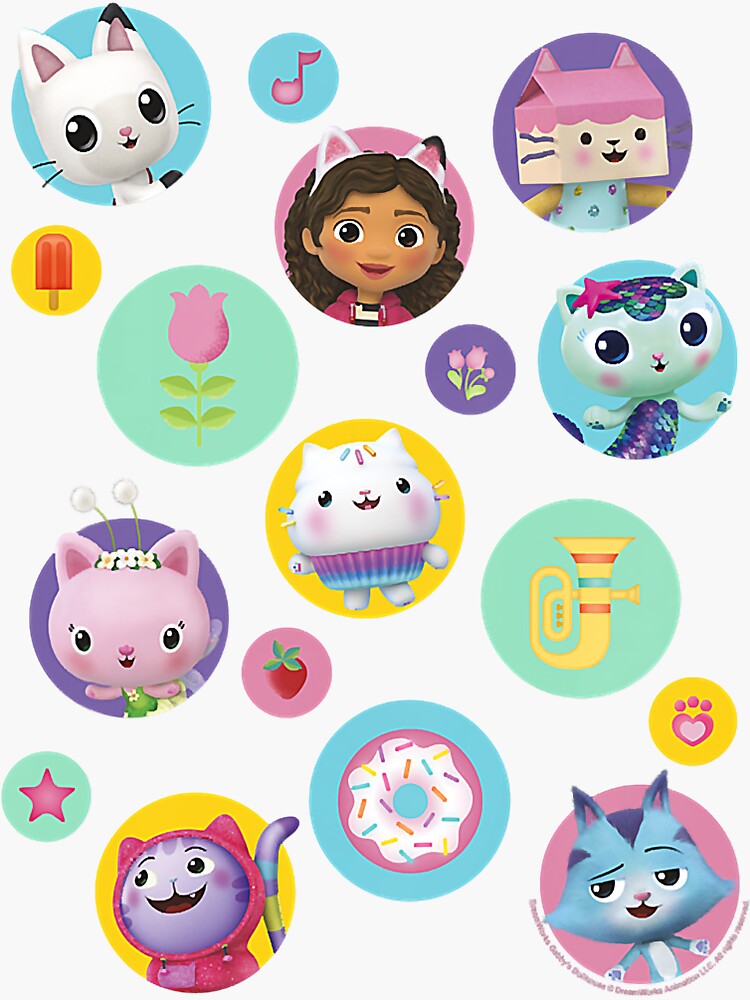 "Gabby's Dollhouse Icons " Sticker by LaurenKeon | Redbubble