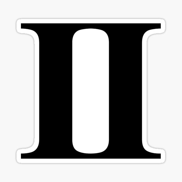 "Roman Numeral 2" Sticker for Sale by BridgetMagala | Redbubble