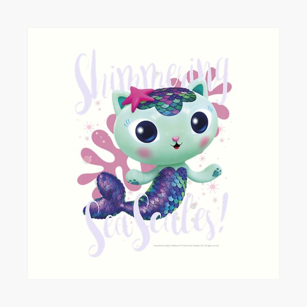 "Gabby's Dollhouse Mercat Shimmering Sea Scales" Art Print for Sale by ...