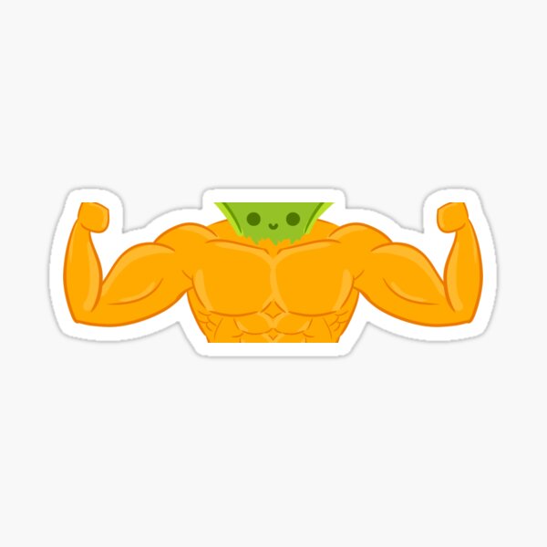 "Buff Carrot" Sticker by Mae-Shark | Redbubble