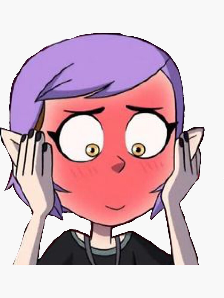 "Blushing amity" Sticker by xxGhost-Girlxx | Redbubble