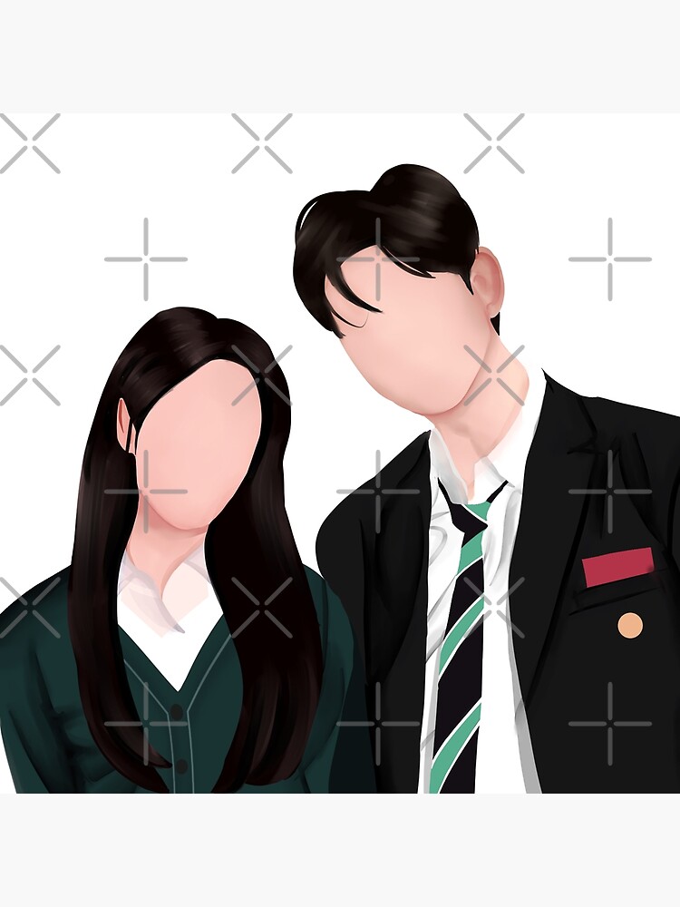 All Of Us Are Dead Choi Nam Ra And Lee Soo Hyuk Drawing Throw Pillow For Sale By