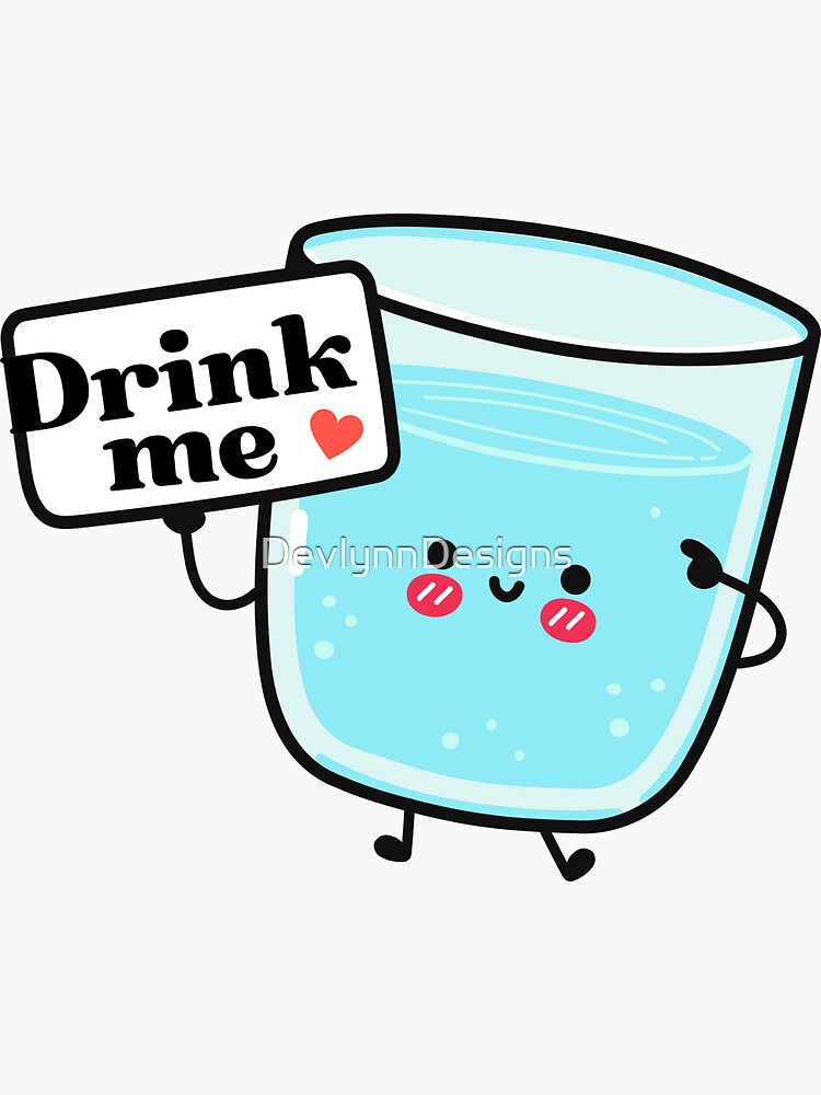 "Drink More Water | Cute Drink Water Inspo | Fun Water" Sticker for ...