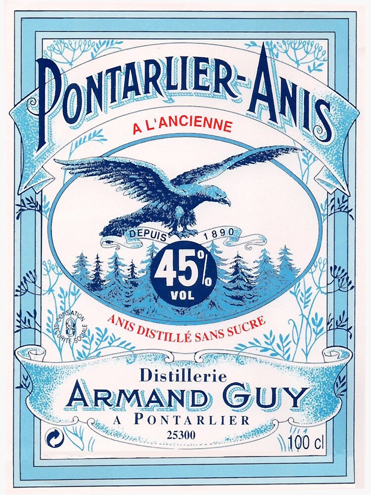 "pontarlier anise" Sticker by FrankChapman3 | Redbubble