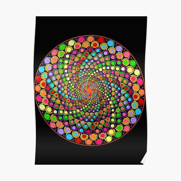 "Mandala Polychromatic Wheel" Poster for Sale by atchisonlongrmp ...