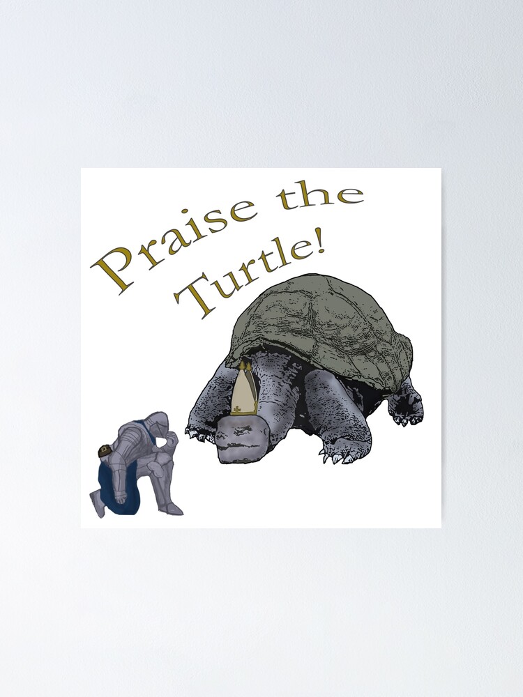 "Praise the Turtle!" Poster for Sale by drewfin87 | Redbubble