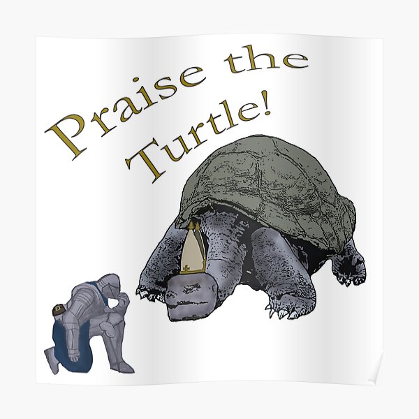 "Praise the Turtle!" Poster for Sale by drewfin87 | Redbubble