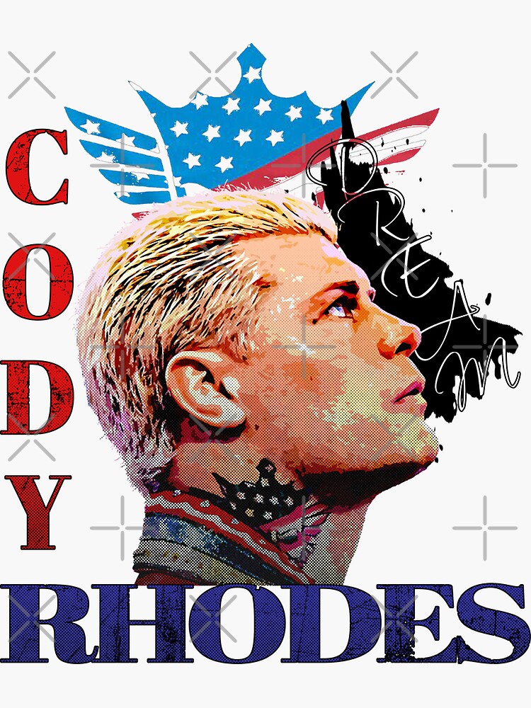 "CODY NIGHTMARE AMERICAN, Cody Rhodes Best " Sticker by FreeSpaceX ...