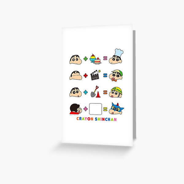 "Crayon Shin-chan 〇＋〇＝？ Shin-chan Ver. " Greeting Card by ...
