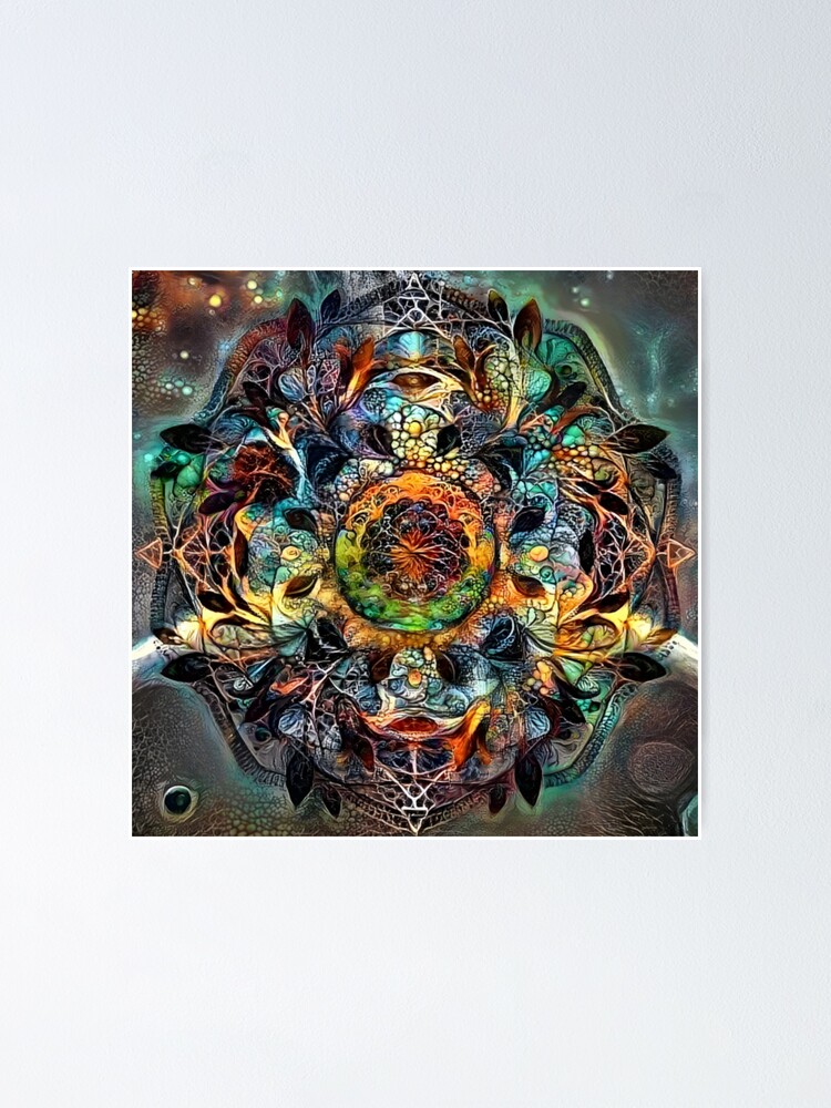 "Space Mandala Hybrid" Poster for Sale by Rumrabbit82 | Redbubble
