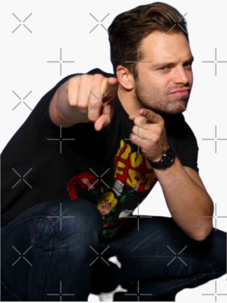"cool sebastian stan" Sticker by DinoMars | Redbubble